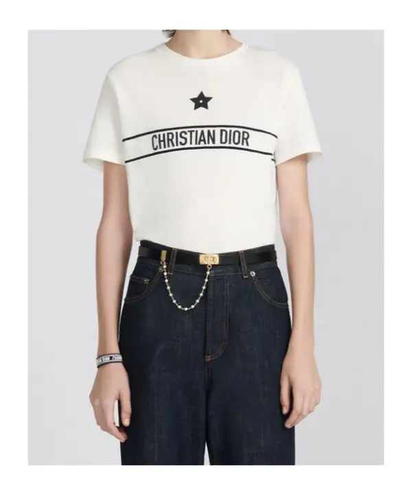 Dior T-shirt With Lucky Star And Logo