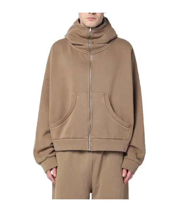 ENTIRE STUDIOS Zip-fastening Cotton Hoodie - Light Brown
