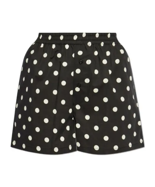 Moschino Polka Dot Elasticated Waist Shorts - Black