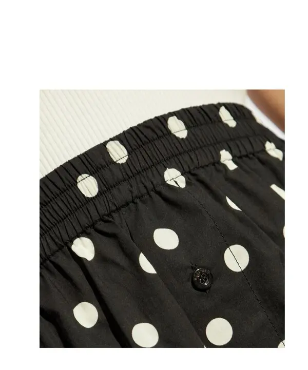 Moschino Polka Dot Elasticated Waist Shorts - Black