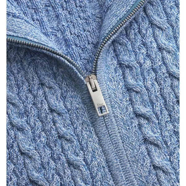 Dior Hooded Zipper Knit Sweater