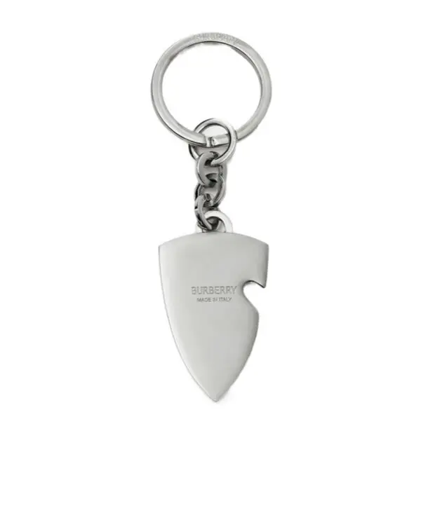 Burberry B Shield Logo Engraved Key Ring