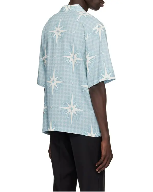 Amiri Starburst Camp Shirt - Blue