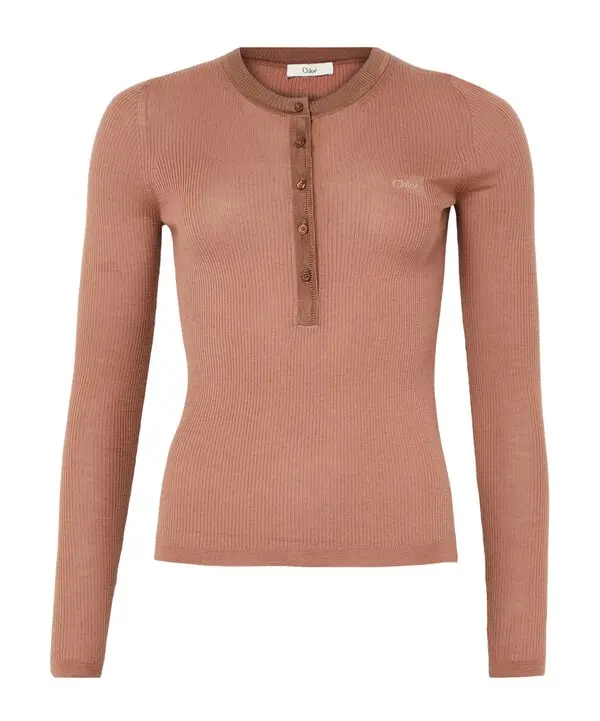 Chloé Wool Knitted Sweater - Pink