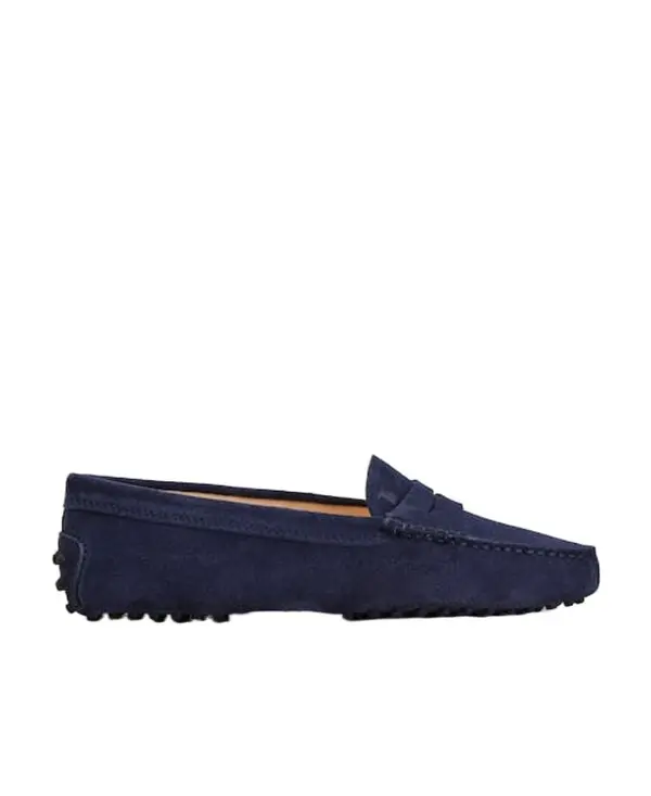 TOD'S Suede Penny Loafers With Rubber Bean Sole