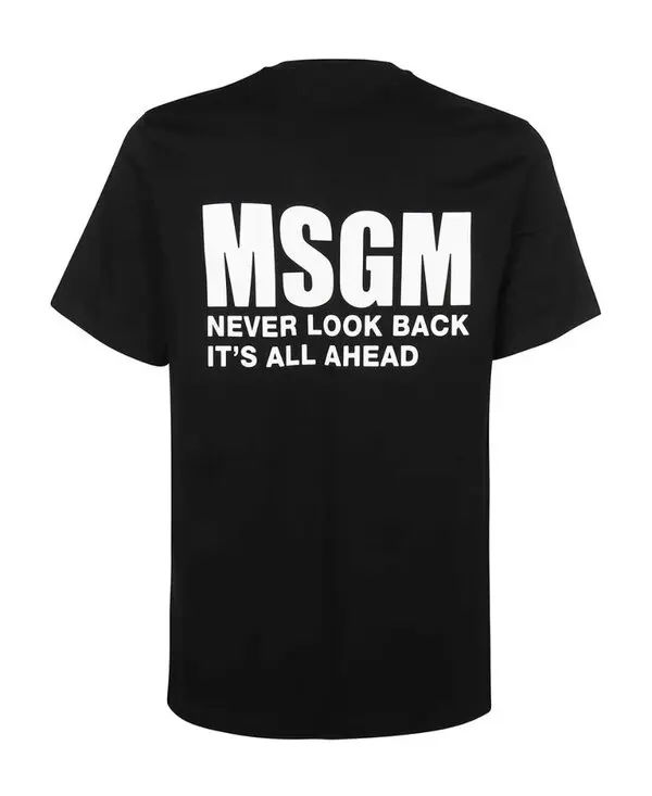 MSGM Logo Printed Crewneck T-shirt