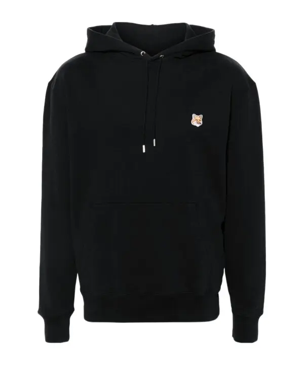 Maison Kitsuné Fox Head Patch Drawstring Hoodie