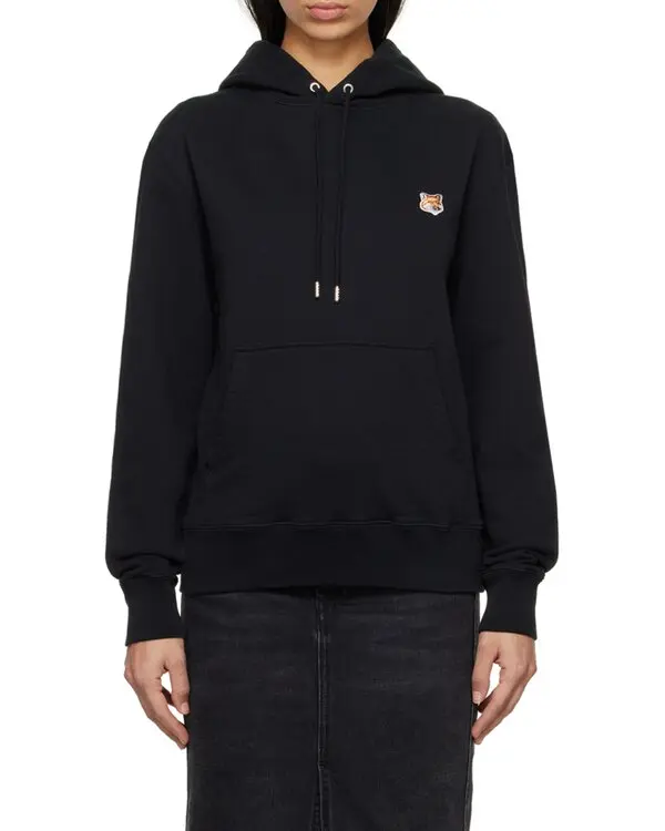Maison Kitsuné Fox Head Patch Drawstring Hoodie