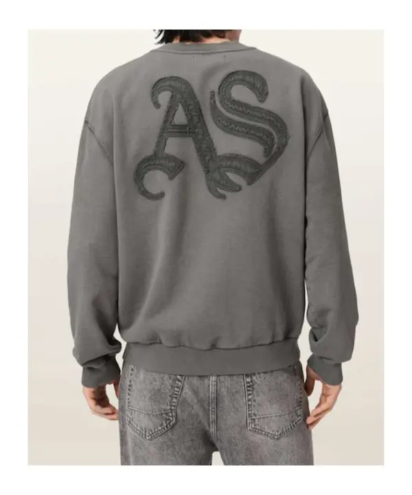 ALLSAINTS Insignia Crew Neck Cotton Sweatshirt