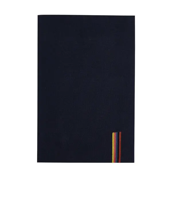 Paul Smith Logo Patch Rectangular Scraf - Blue