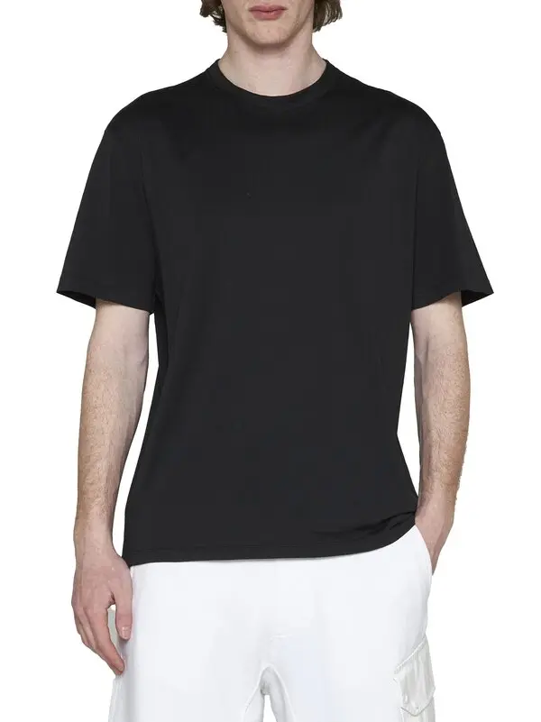 TEN C Logo-patch Cotton T-shirt