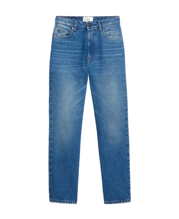 AMI Paris Logo Patch Straight-leg Jeans