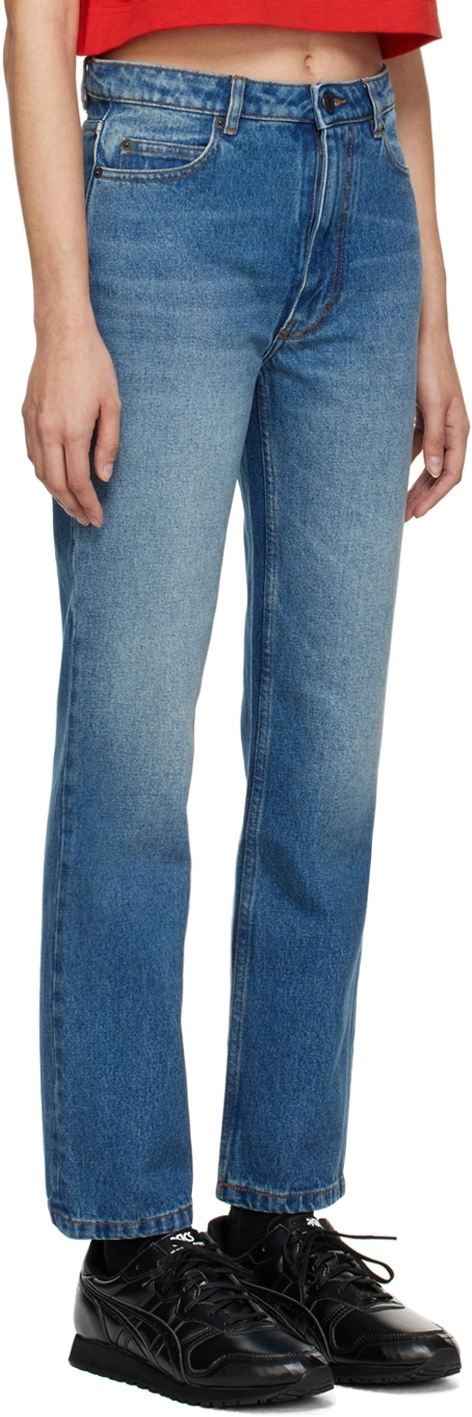 AMI Paris Logo Patch Straight-leg Jeans