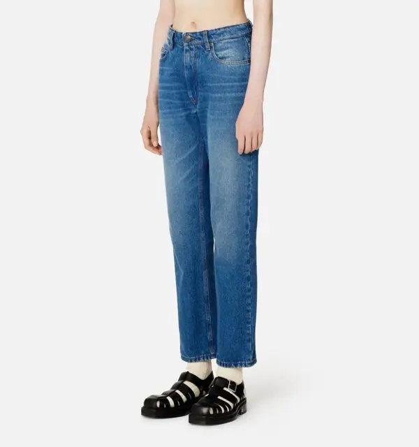 AMI Paris Logo Patch Straight-leg Jeans
