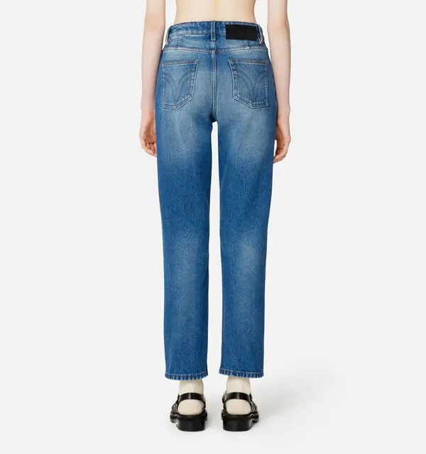 AMI Paris Logo Patch Straight-leg Jeans