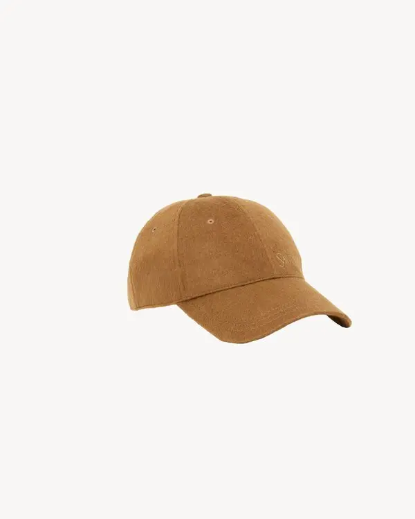 Saint Laurent Logo Embroidered Baseball Cap