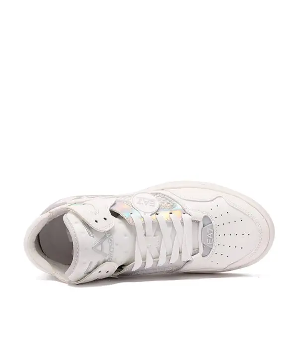 EA7 Iridescent-effect High-top Sneakers