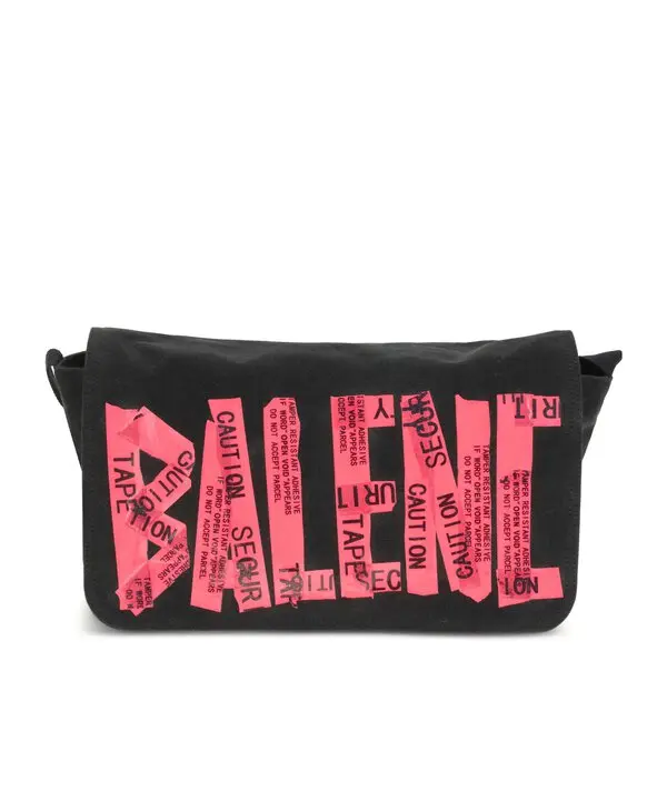 Balenciaga Logo Tape Type Messenger Bag - Black