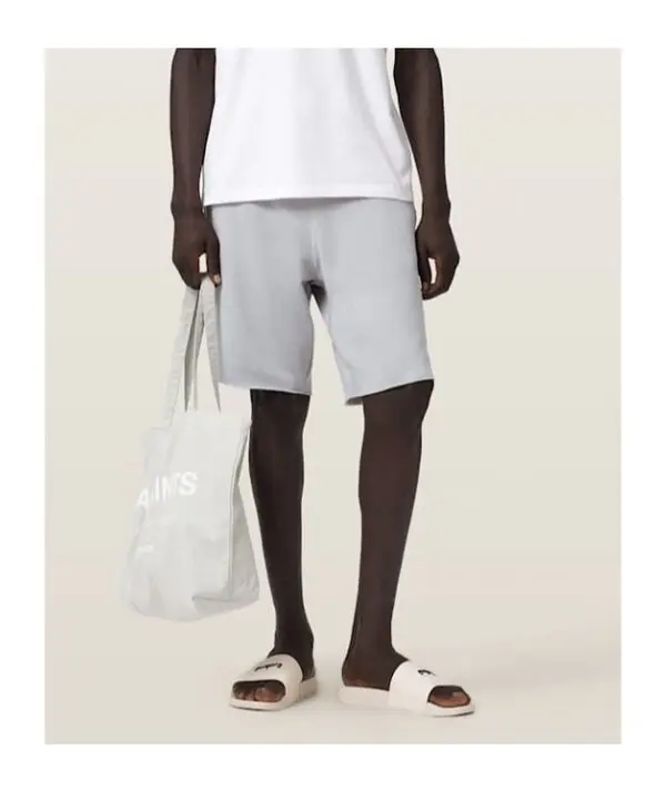 ALLSAINTS Helix Raw-cut Drawstring Shorts - Soft Ash