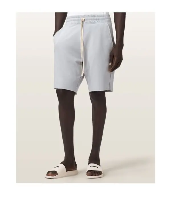 ALLSAINTS Helix Raw-cut Drawstring Shorts - Soft Ash
