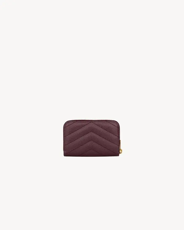 Saint Laurent Cassandre Grain De Poudre Leather Coin Purse