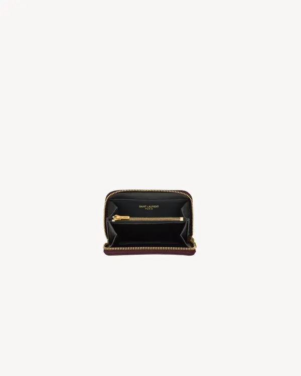 Saint Laurent Cassandre Grain De Poudre Leather Coin Purse