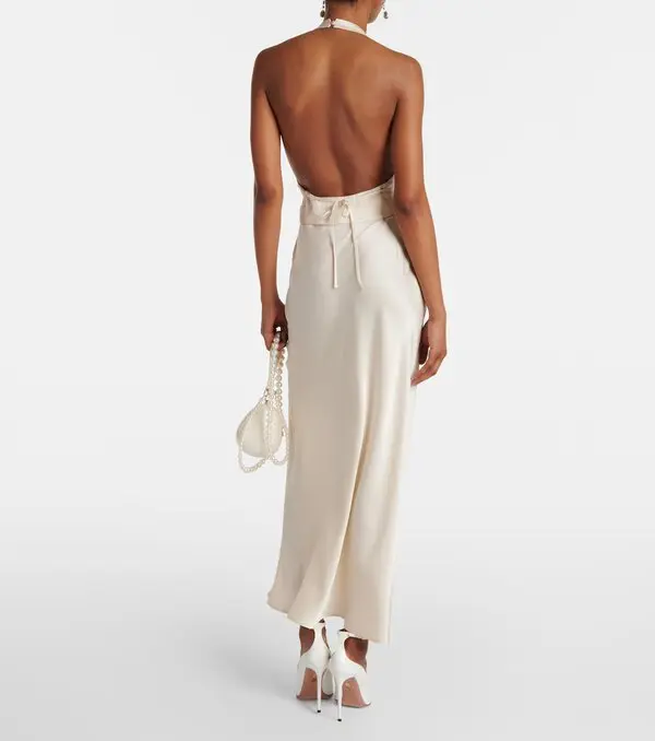 Rixo V-neck Backless Dress
