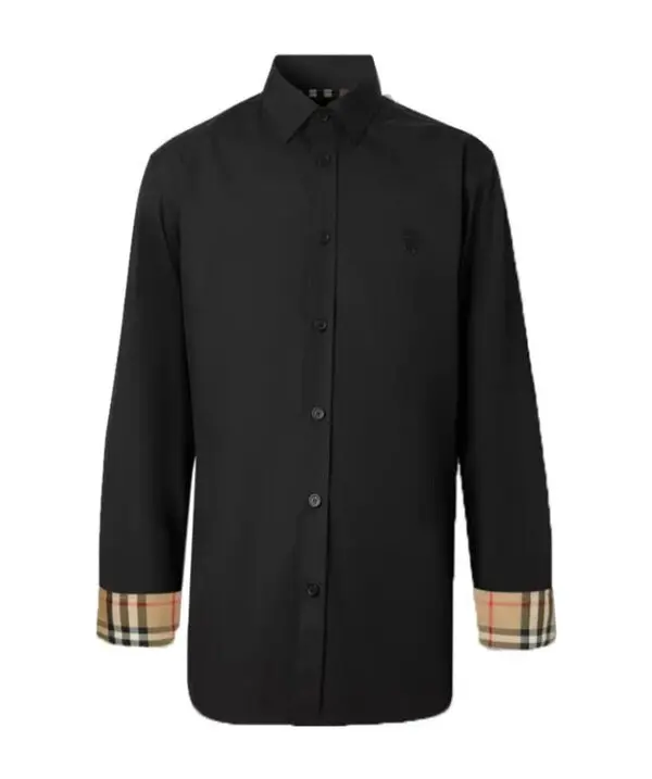 Burberry Logo Embroidered Button-up Shirt
