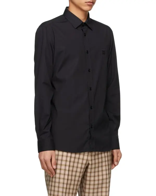 Burberry Logo Embroidered Button-up Shirt