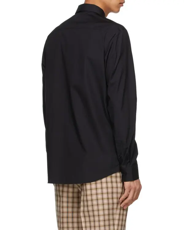 Burberry Logo Embroidered Button-up Shirt