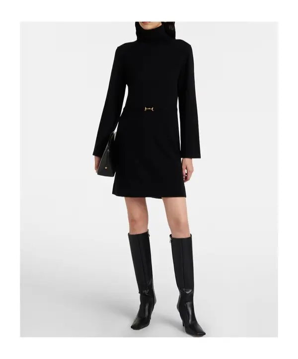 Rixo High-necked Knitted Dress