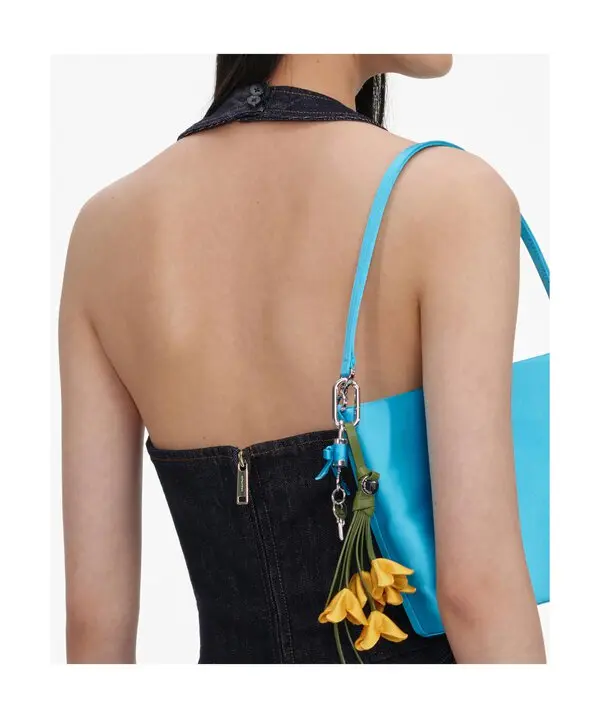 SELF-PORTRAIT Indigo Denim Halterneck Mini Dress