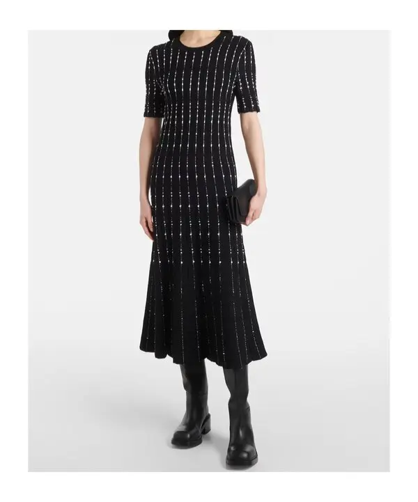 JOSEPH Ribbed-knit Midi Dress