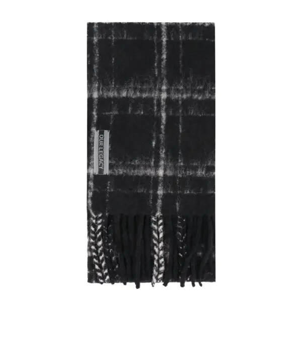 Our Legacy Estate Fringed Scarf - Black