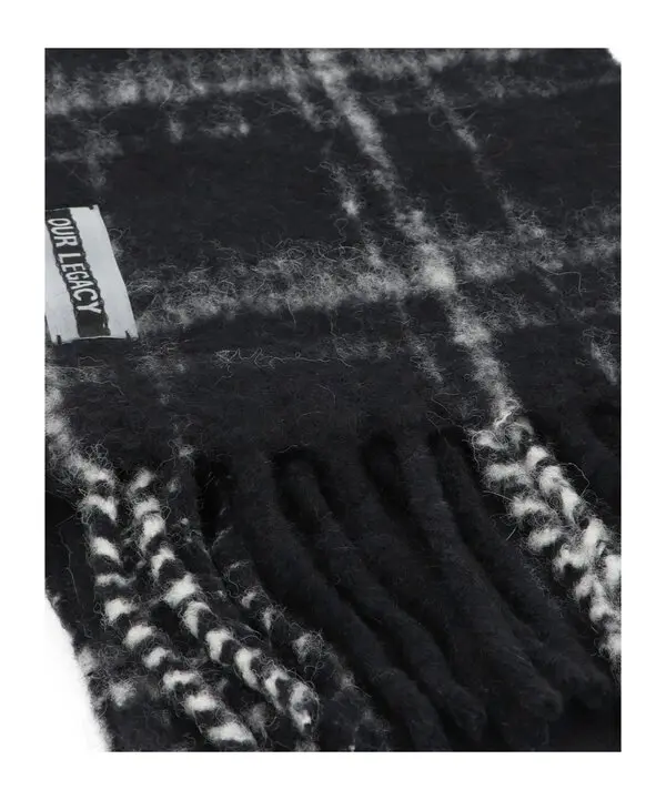 Our Legacy Estate Fringed Scarf - Black
