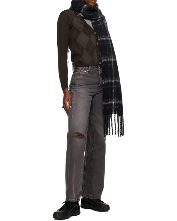 Our Legacy Estate Fringed Scarf - Black