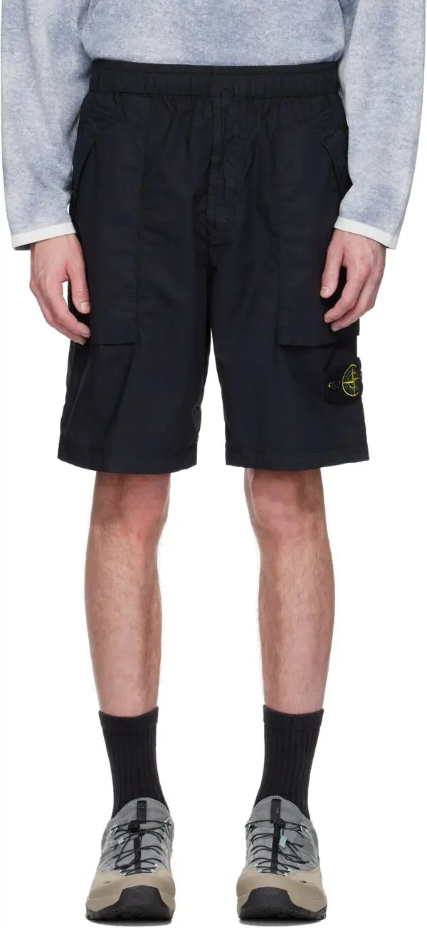Stone Island Logo Patch Bermuda Shorts