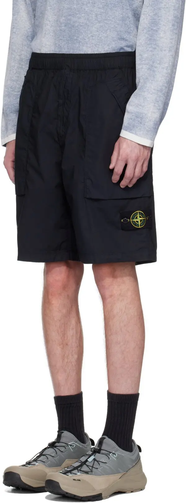Stone Island Logo Patch Bermuda Shorts