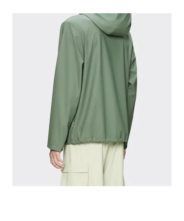 Rains Hooded Jacket With Drawstring And Flap Pockets