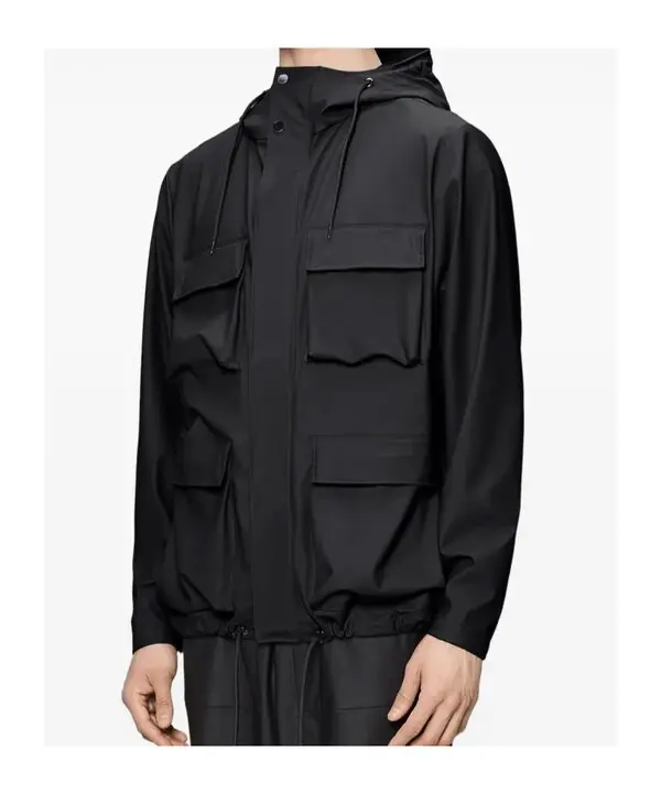 Rains Pocket Detail Hooded Jacket