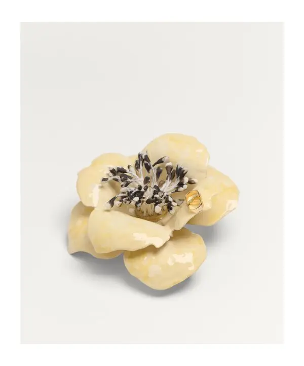 Valentino Garavani Fleur Lumineuse Logo Plaque Tie Clip