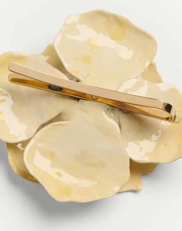 Valentino Garavani Fleur Lumineuse Logo Plaque Tie Clip