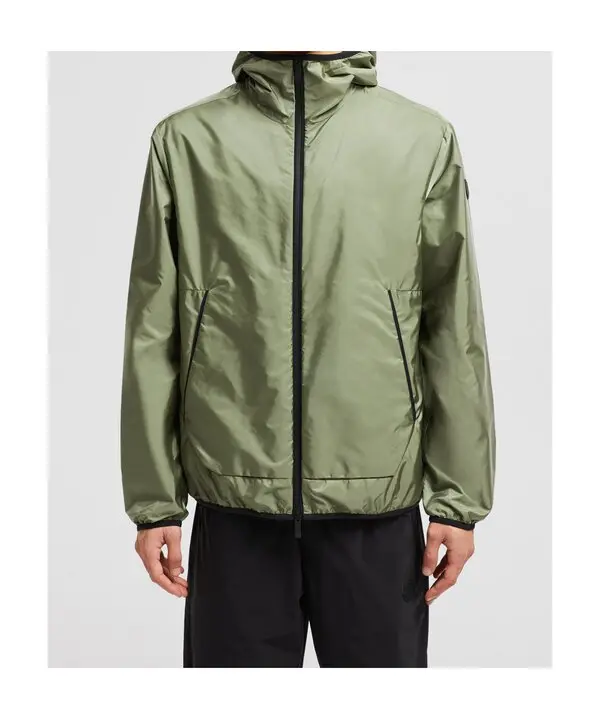 Moncler Granier Logo Patch Zip-up Jacket