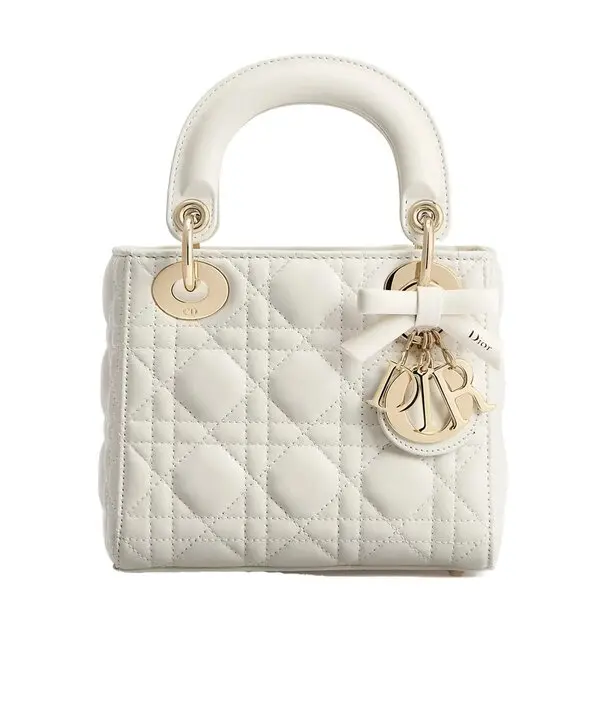 Dior Mini Lady Shoulder Bag - White