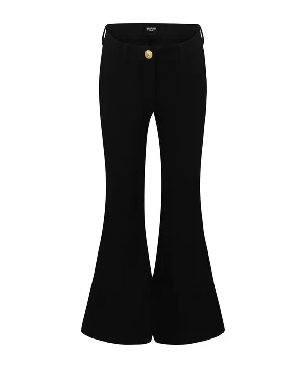 Balmain Logo-patch Flared Trousers