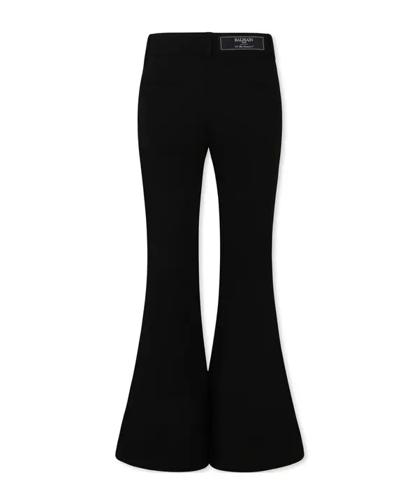 Balmain Logo-patch Flared Trousers