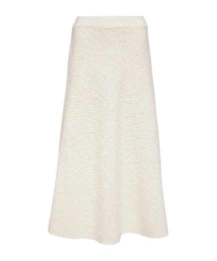 Gabriela Hearst Pablo Wool And Silk Bouclé Midi Skirt - White