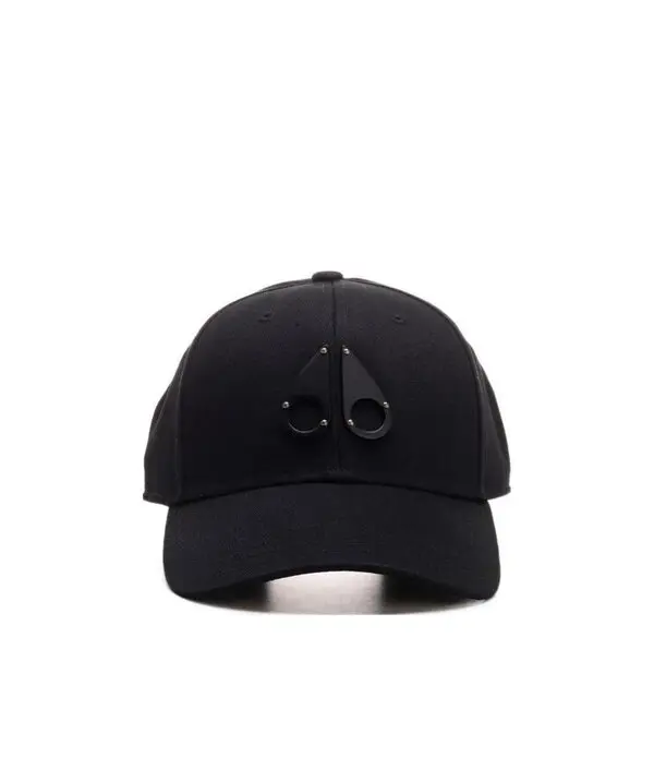 Moose Knuckles Logo Plaque Baseball Cap - Black