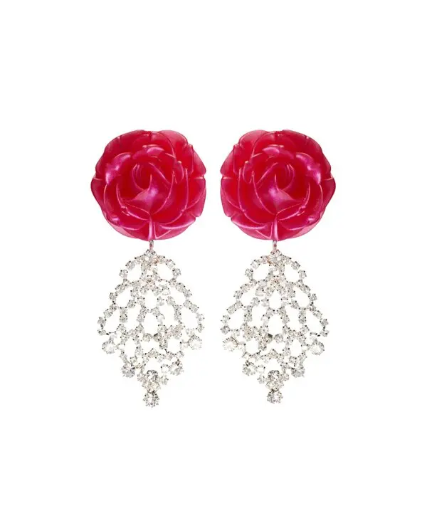 Magda Butrym Crystal-embellished Floral Drop Earrings