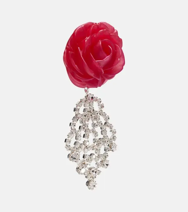 Magda Butrym Crystal-embellished Floral Drop Earrings